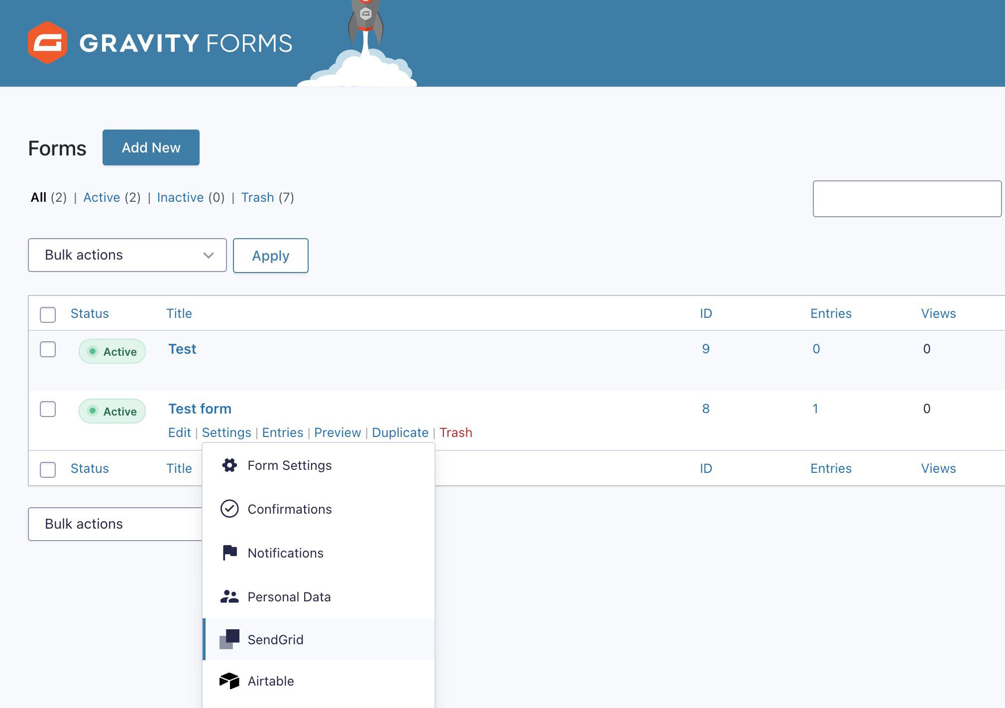 How to send Gravity Forms entries to SendGrid?